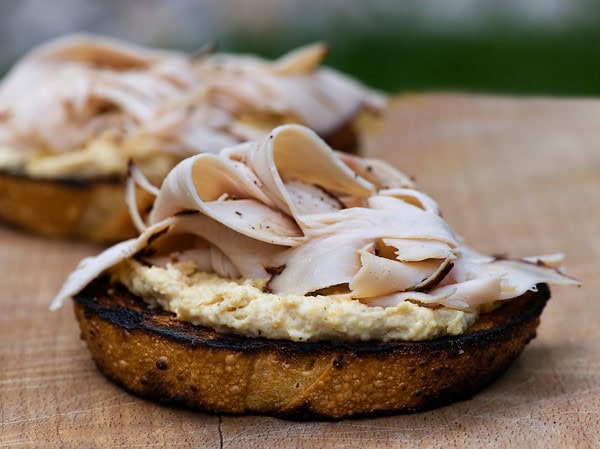 Turkey Hummus Sandwiches with Black Pepper Honey - Framed Cooks