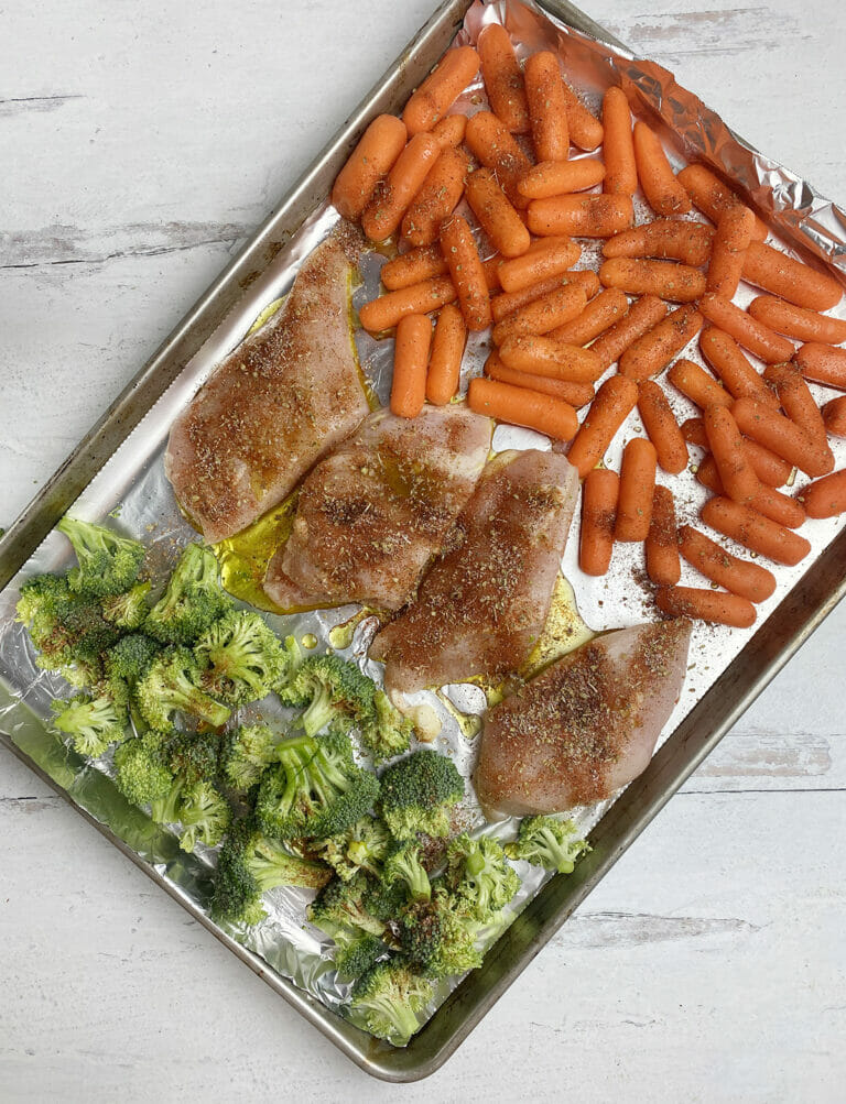 Quick and Healthy One Pan Roasted Chicken and Vegetables - Framed Cooks