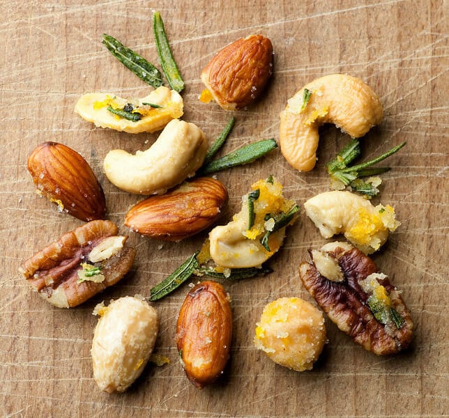 Buttered Rosemary Orange Nuts - Framed Cooks