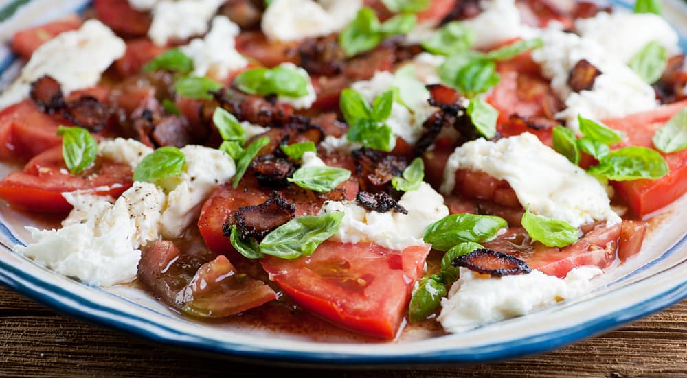 Bacon Caprese Salad - Framed Cooks