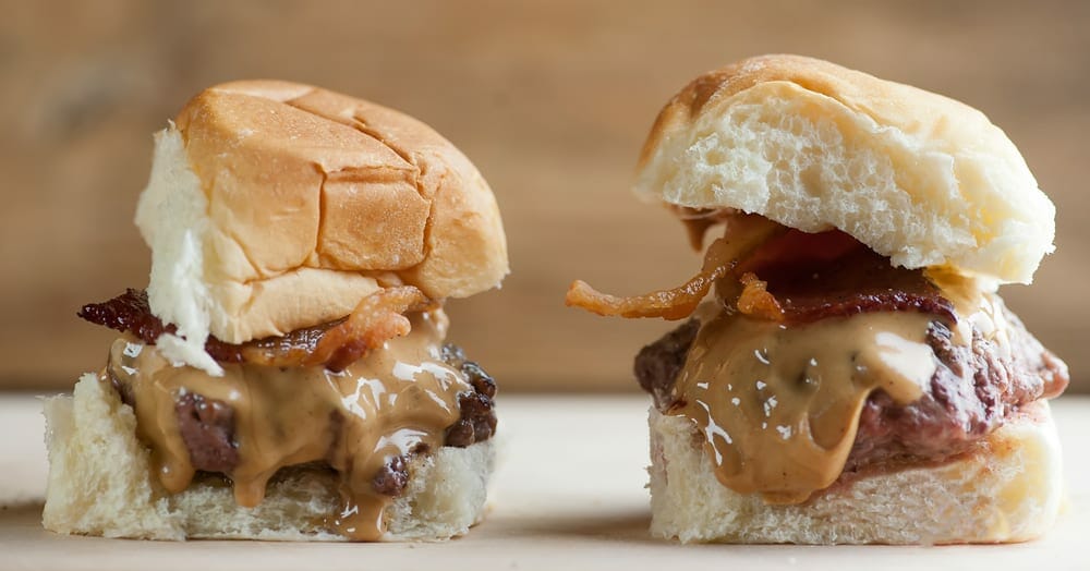 Peanut Butter Bacon Sliders - Framed Cooks