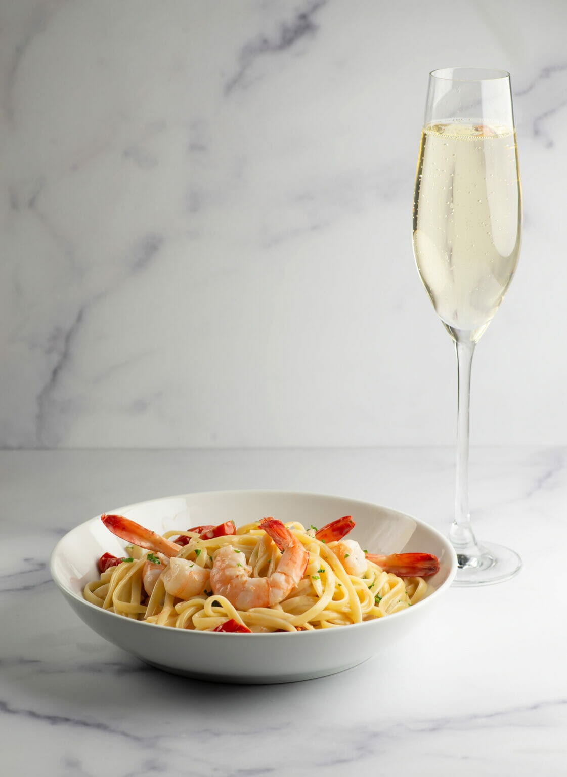Champagne Shrimp Pasta - Framed Cooks