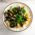 Mussels in Blue Cheese Sauce - Framed Cooks
