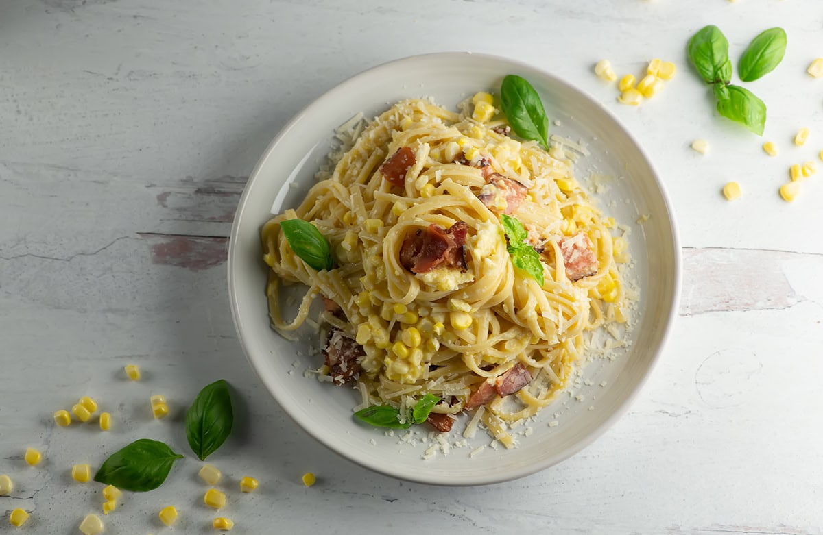 Corn Carbonara - Framed Cooks