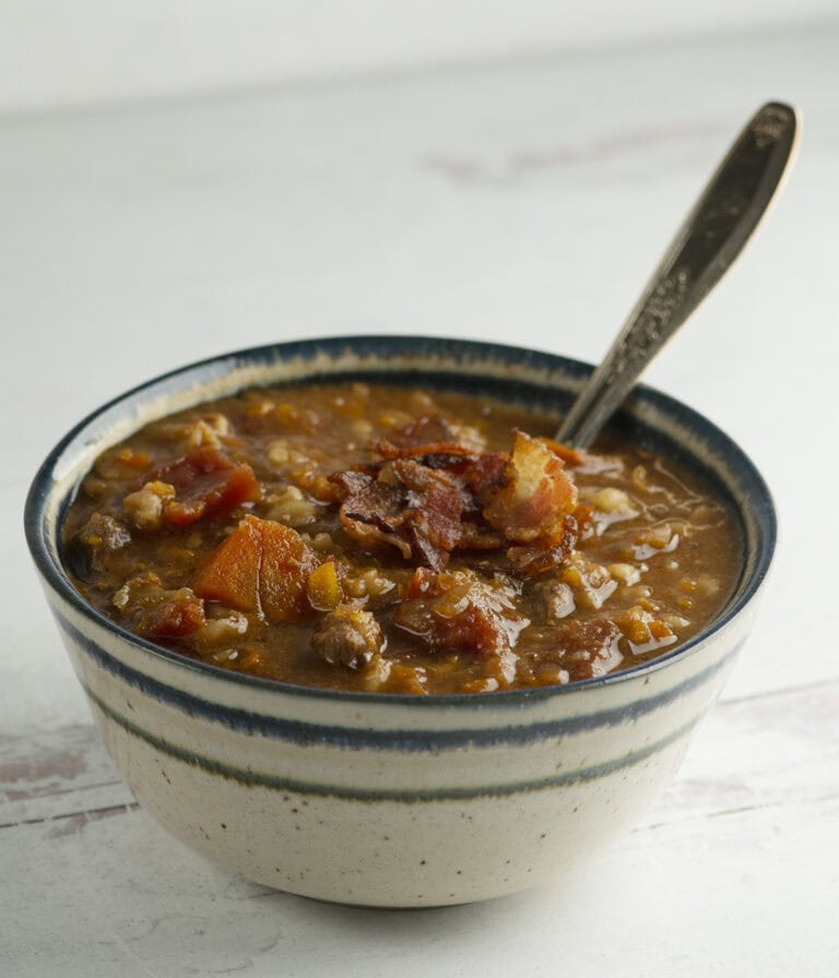 Slow Cooker Beef Soup - Framed Cooks