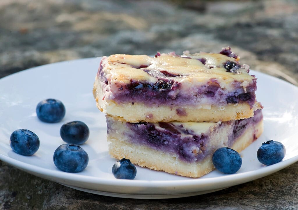 Blueberry Cheesecake Squares - Framed Cooks